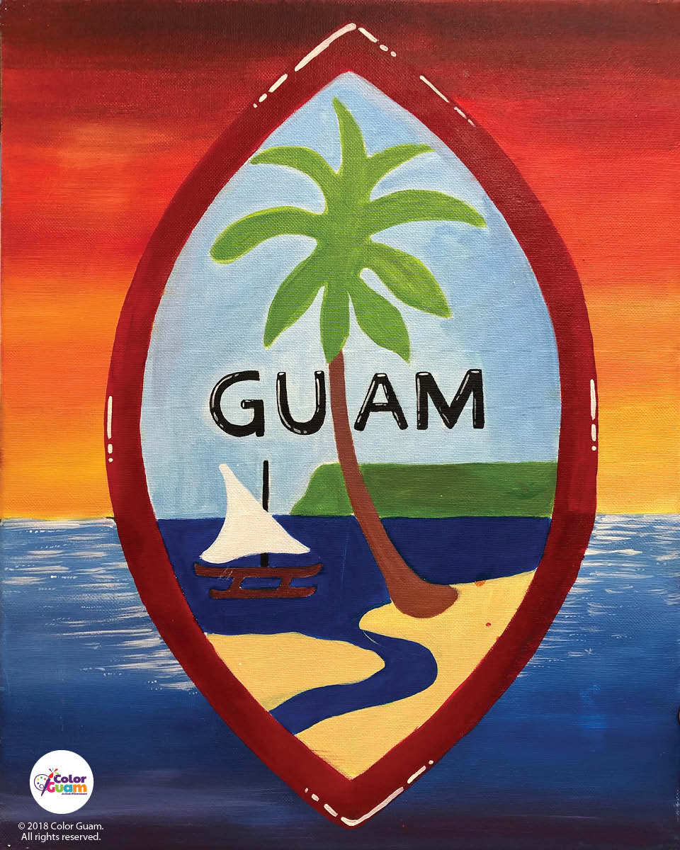 Sat Mar 23 Guam Seal – Color Guam