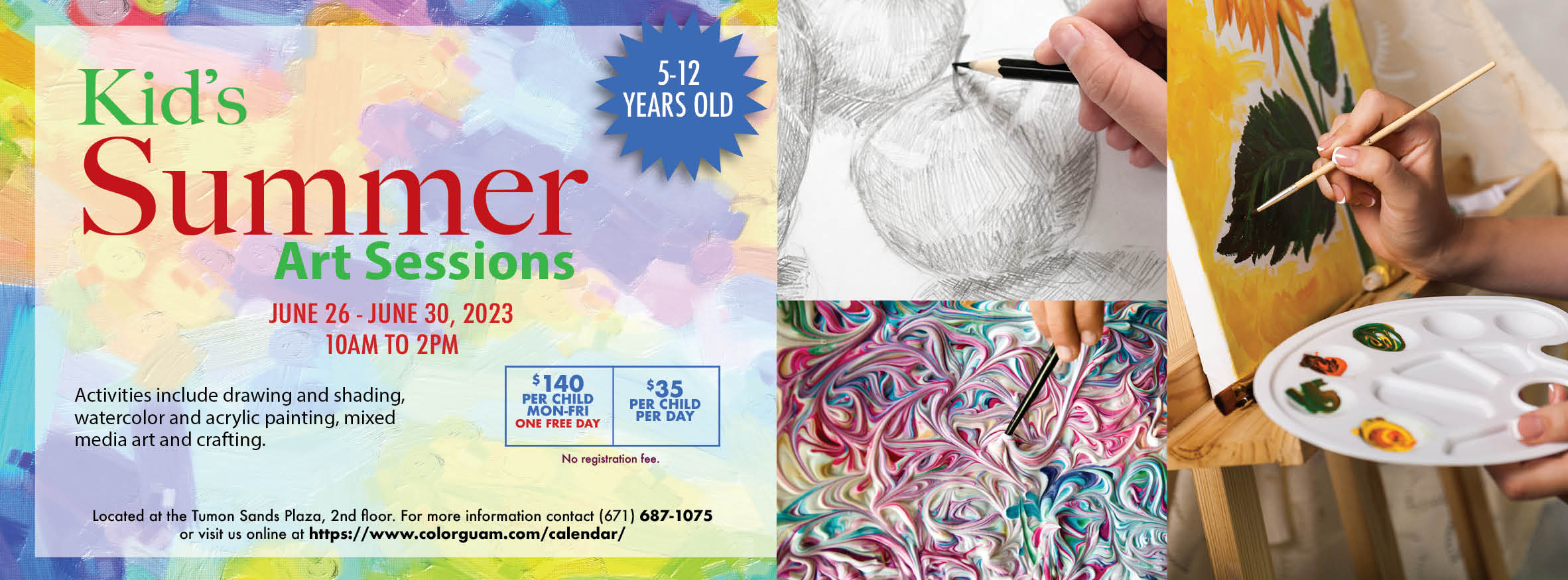 Kids Summer Art Session June 26th – 30th – Color Guam