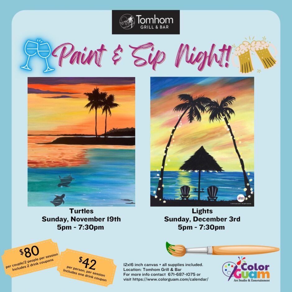 Sun Dec 3 Paint and Sip, Lights – Color Guam